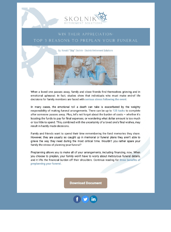 Articles | Skolnik Retirement Solutions, LLC
